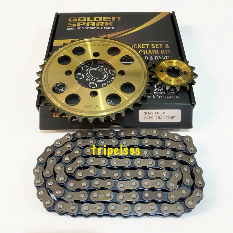 Jual Gear Gir set Rantai Smash New / Smash 110 lama / smash Titan / Shogun 125 SP FL 14 36T 428H ...