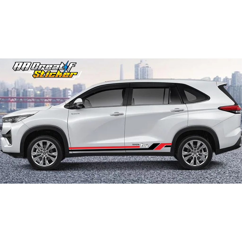Jual sticker mobil cutting side decal mobil toyota inova minimalis ...