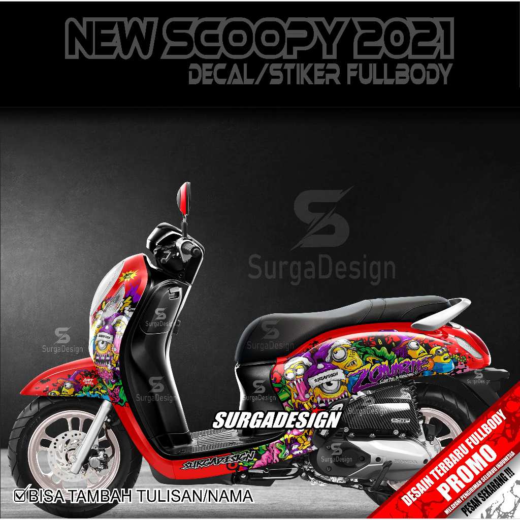 Jual STIKER SCOOPY, STIEKR SCOOPY FULL BODY, STIKER SCOOPY 2021, STIEKR ...
