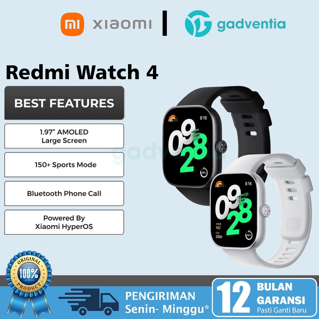 Jual Xiaomi Redmi Watch 4 5 Active Lite Jam Tangan Smartwatch 1.97 ...