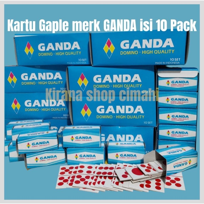Jual kartu Gaple isi 10 pack / ganda isi 10 set Domino gapleh | Shopee ...