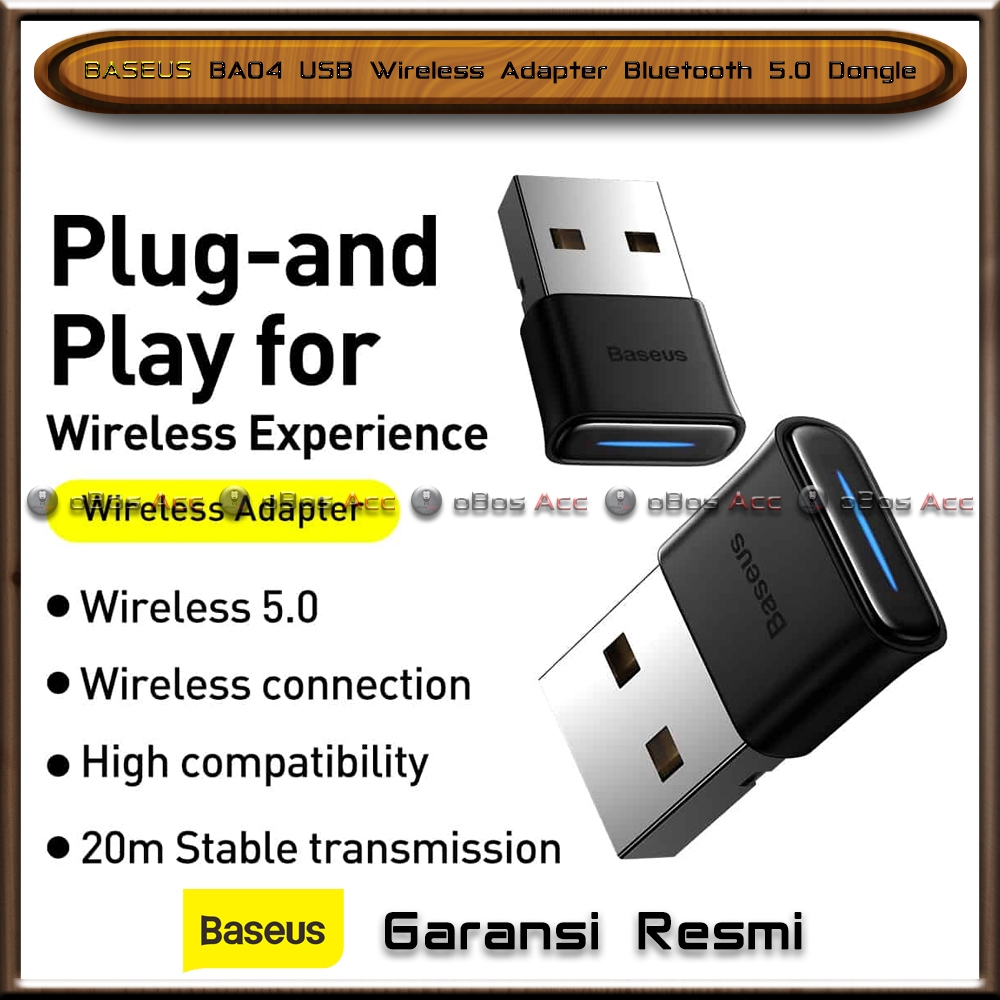 Jual BASEUS BA04 USB Wireless Adapter Bluetooth 5.0 Dongle Adaptor ...