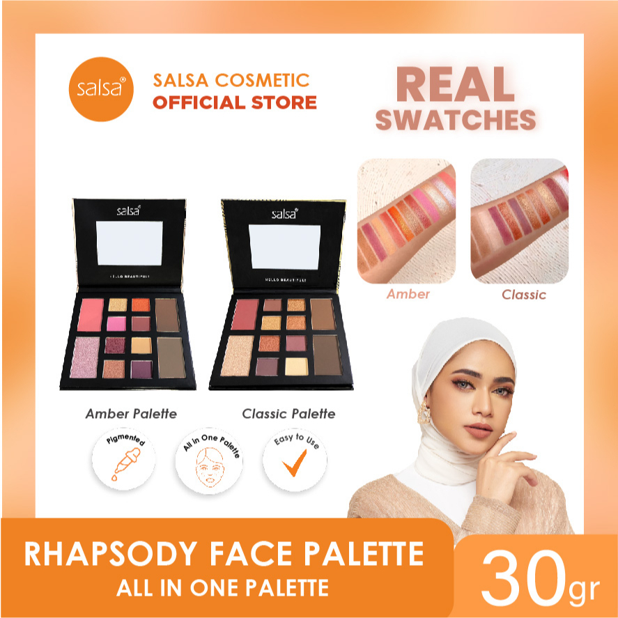 Jual SALSA Rhapsody Face Palette - Palet Eyeshadow Blush On Contour ...