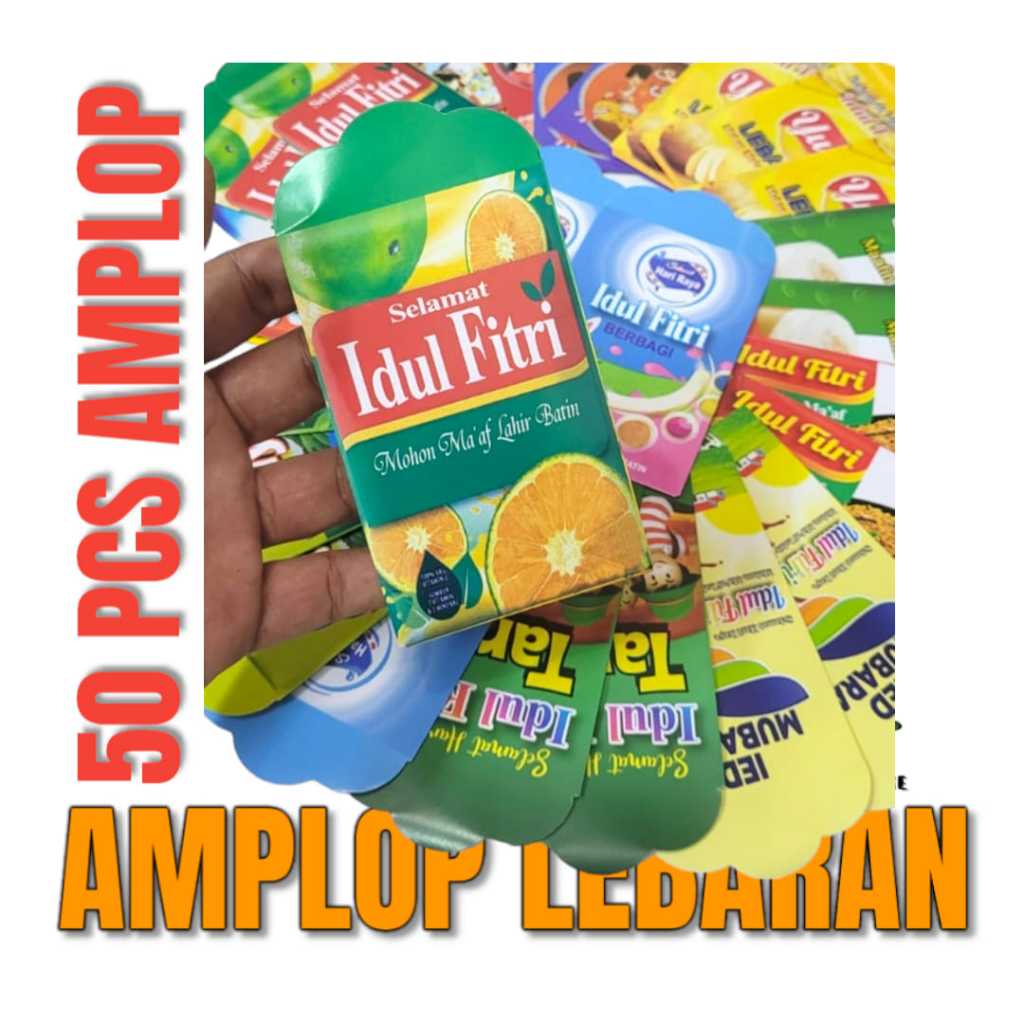 Jual Amplop Lebaran Thr Isi 50pcs Angpao Karakter Unik Lucu Snack ATM ...
