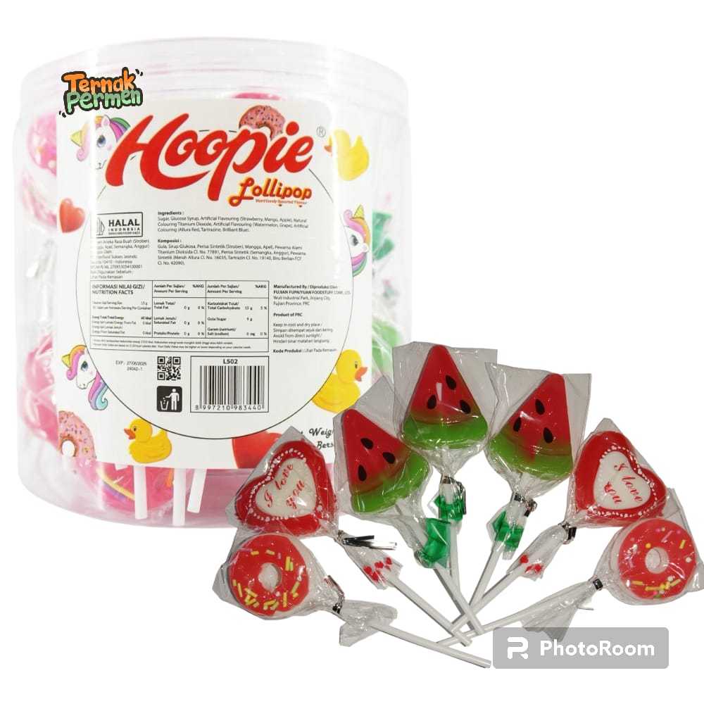 Jual HOOPIE LOLLIPOP CAMPUR TOPLES ISI 50 | Shopee Indonesia