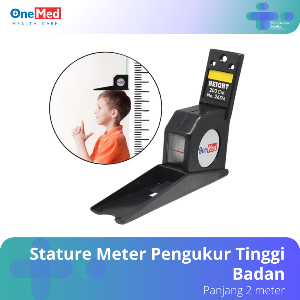 Jual OneMed Stature Meter Alat Pengukur Tinggi Badan 2 m | Shopee Indonesia