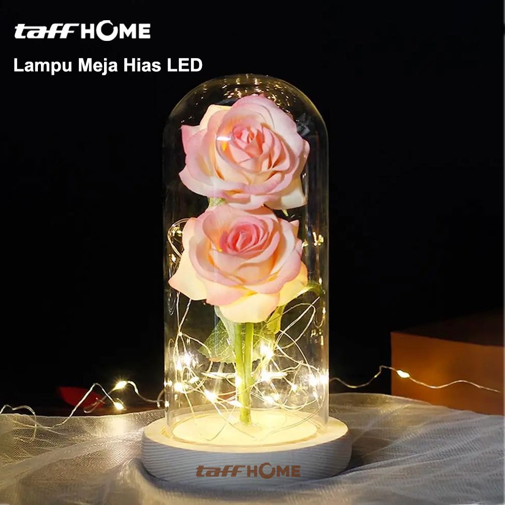 Jual Bunga Mawar Lampu LED Dekorasi Beauty and The Beast Rose Lampu LED ...