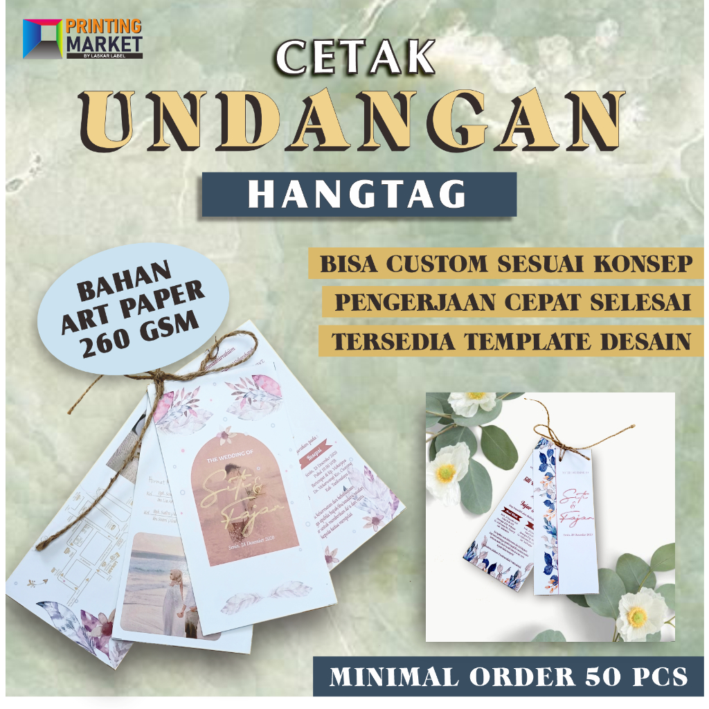 Jual CETAK UNDANGAN HANGTAG PERNIKAHAN MURAH UNDANGAN PERKAWINAN UNIK ...