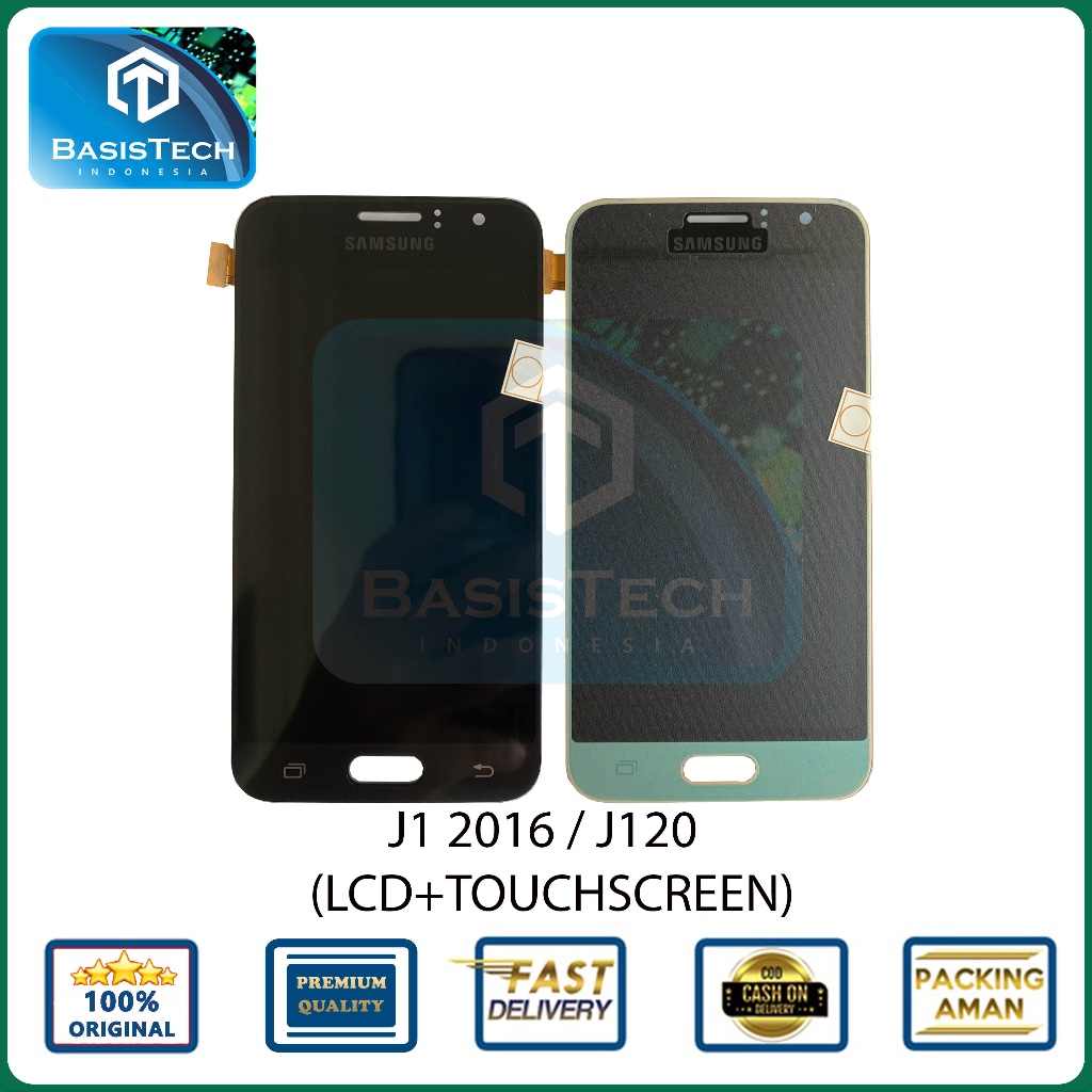 Jual LCD SAMSUNG J1 2016 J120 AAA CONTRAS +TOUCHSCREEN - ORIGINAL ...