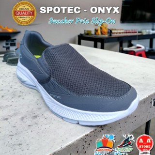 Jual SPOTEC/ONYX/HITAM-HITAM/ABU TUA PUTIH/SLIP ON/SEPATU SLIP ON ...