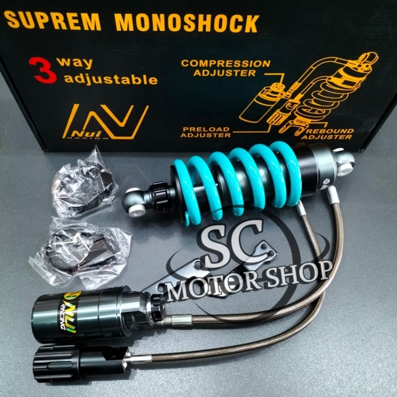 Jual Monoshock NUI racing hidrolic 3 way adjustable ninja 150R - ninja 150RR | Shopee Indonesia