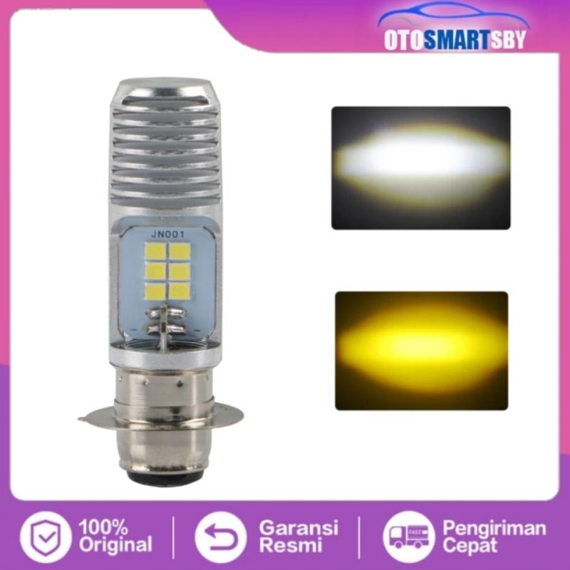 Jual Lampu Utama Motor Lampu Depan Motor H6 P15D 12LED AC-DC Nyala ...