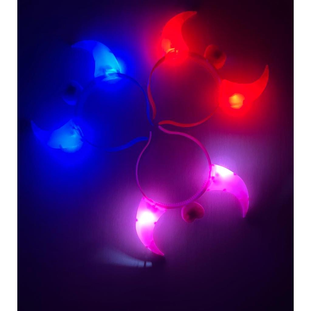 Jual Bando Tanduk Halloween Red Devil Lampu Led - Bando Tanduk Warna ...