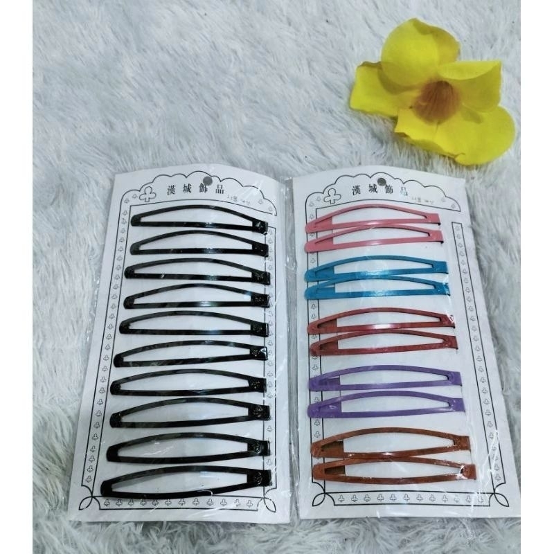 Jual JEPIT TIK TOK PONI BESAR HITAM / WARNA 7,5cm | Shopee Indonesia