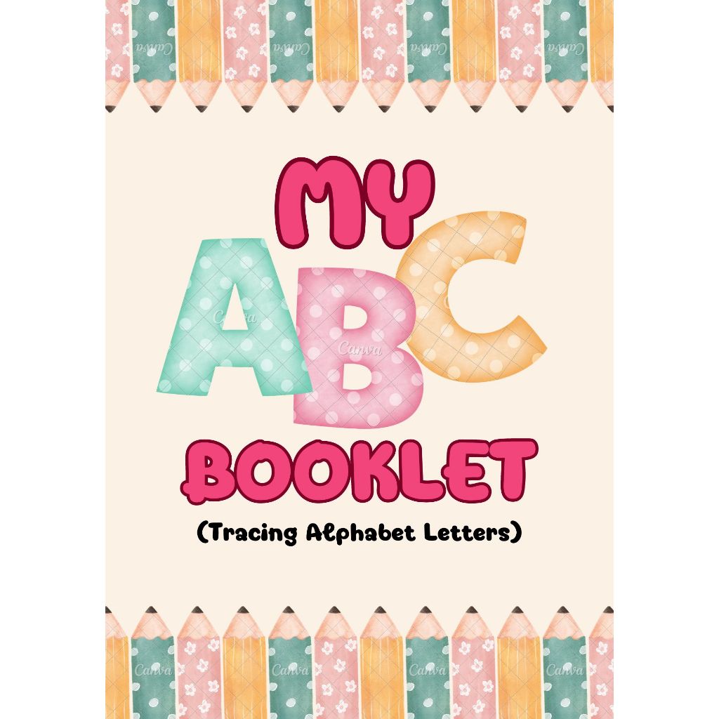 Jual Colorful Cute My ABC Tracing Letters Booklet Worksheet 54 Lembar ...