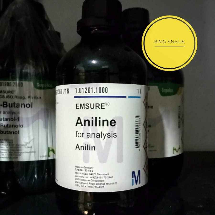 Jual Aniline 1 Liter merck 101261 for analysis | Anilin / C6H5NH2 1L ...