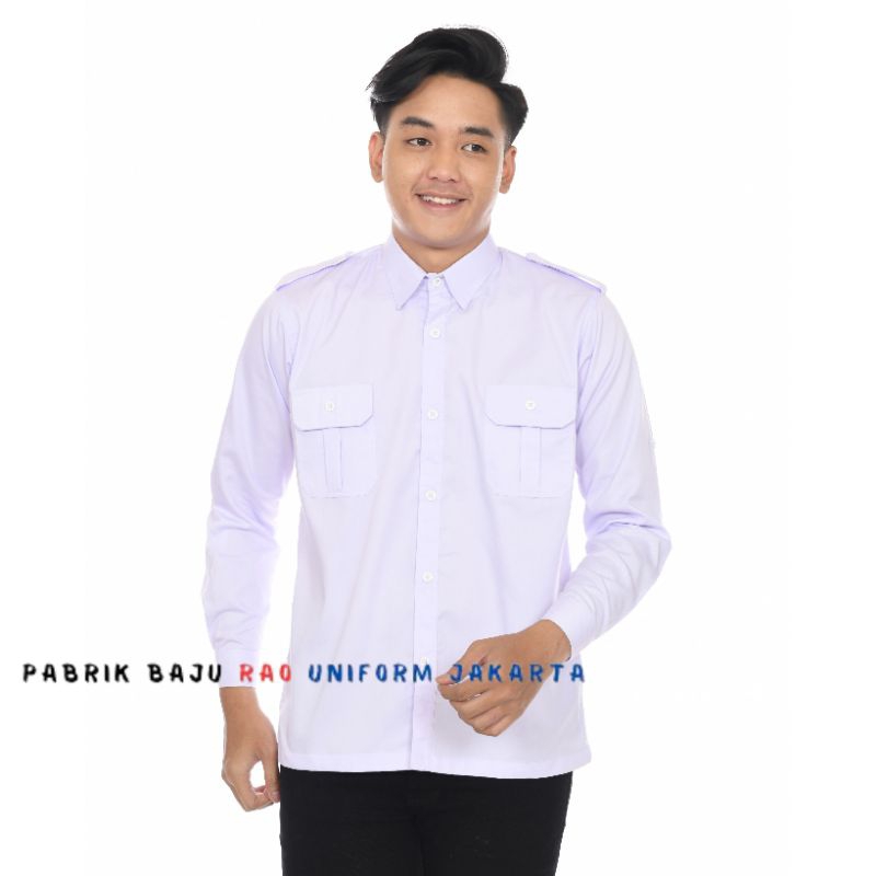 Jual Kemeja Putih Lengan Panjang/Seragam PDL Kerja Kantor Pria Wanita/Kemeja Pdh Pdl Pria Wanita ...