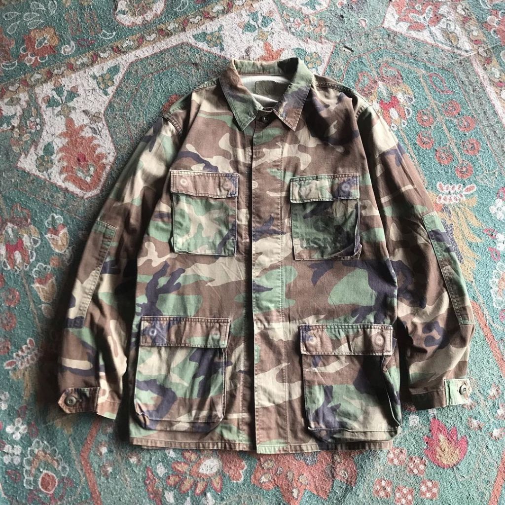 Jual VTG USMC BDU WOODLAND COAT COMBAT JACKET | Shopee Indonesia