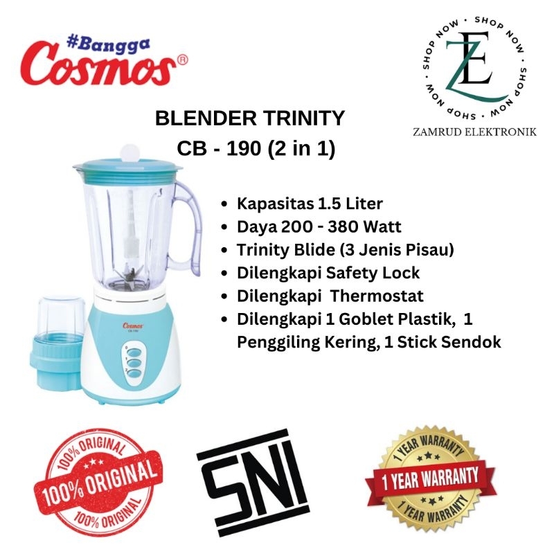 Jual Blender Cosmos CB - 190 / CB0190 / CB 190 1,5 Liter GARANSI RESMI ...
