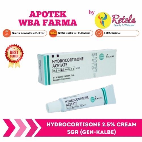 Jual HYDROCORTISONE 2.5% CREAM 5GR (Gen-Kalbe) | Shopee Indonesia