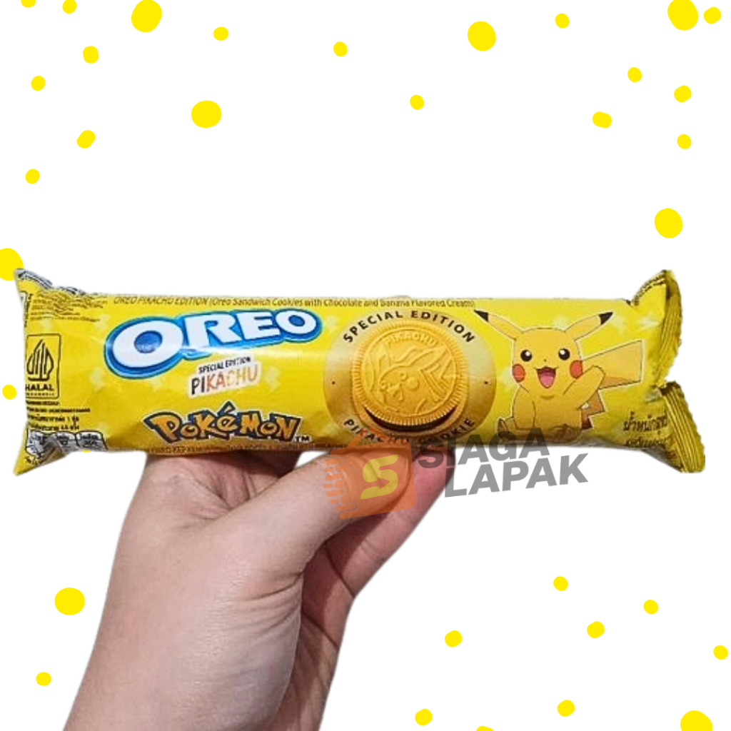 Jual Oreo Pokemon Roll Choco Banana Limited Edition Pikachu Cookies ...