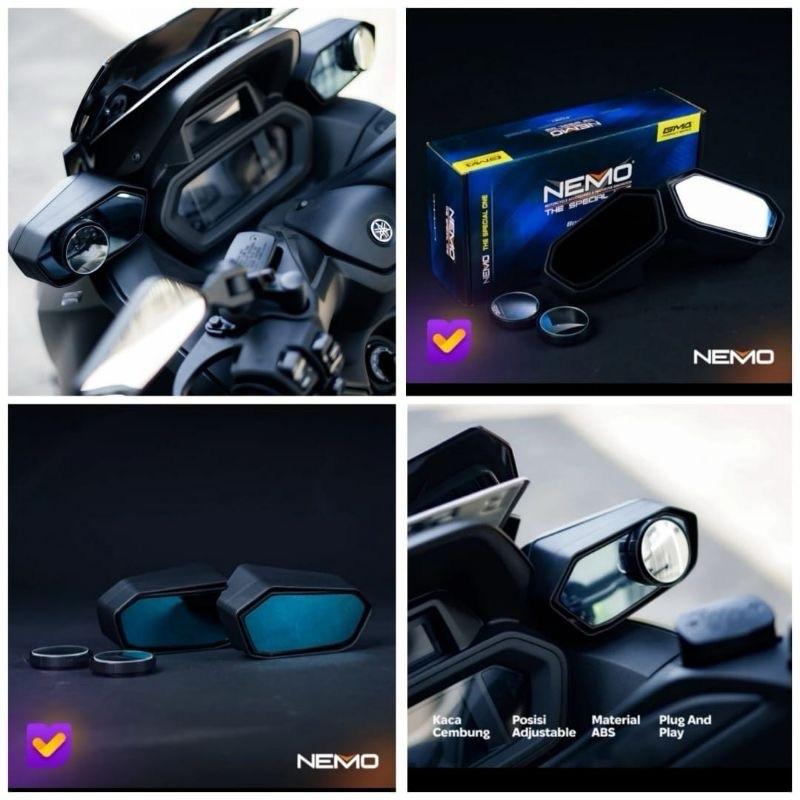Jual NEMO Spion Body Yamaha Xmax Connected 2023 bahan plastik abs ...