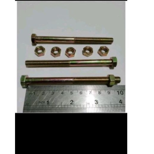 Jual BAUT + MUR KUNING BMK M8 X 100 MM ( KUNCI 12 ) | Shopee Indonesia