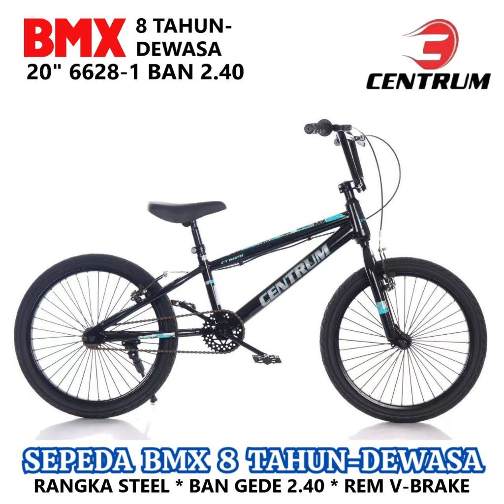 Jual Sepeda BMX Centrum Tango CT6628-1 Classic Fat Tire 20 Inch x 2.50 Inch Hi-Ten Steel OPC ...