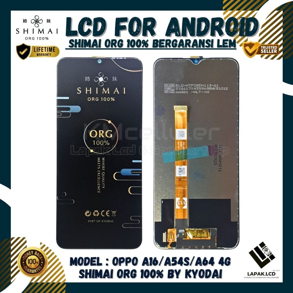 Jual LCD Oppo A16/A54s/A64 4g SHIMAI ORG 100% By Kyodai Garansi Lem | Shopee Indonesia