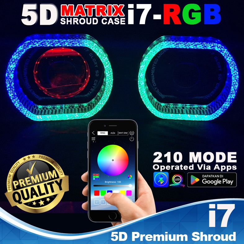 Jual i7 - Premium Shroud Case Crystal Angel Eyes 5D RGB Vietname Style ...
