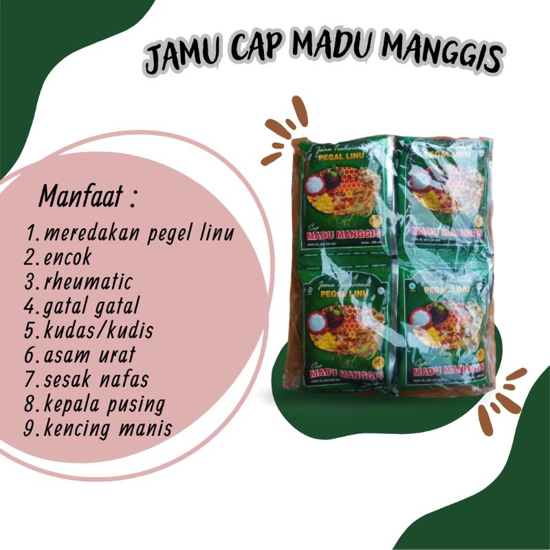 Jual JAMU CAP MADU MANGGIS • PEGEL LINU 12 PCS | Shopee Indonesia
