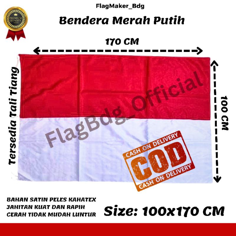 Jual Bendera Merah Putih Bendera Indonesia Murah Ukuran 40x60cm ...