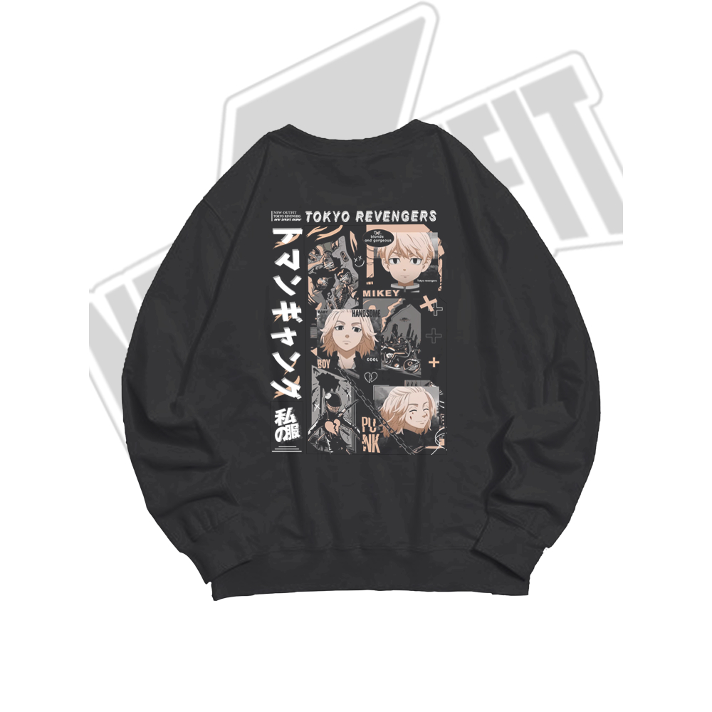 Jual Sweater Crewneck Switer Anime Pria Tokyo Revengers Mikey Geng ...