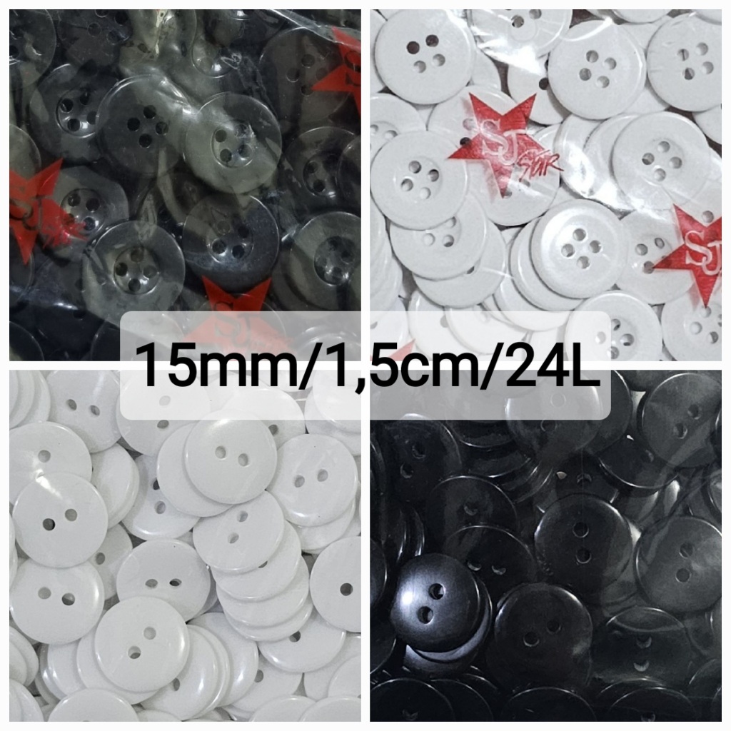 Jual Kancing Baju 15mm/1,5cm/24L @5 gros Kancing Celana Kancing Jas ...