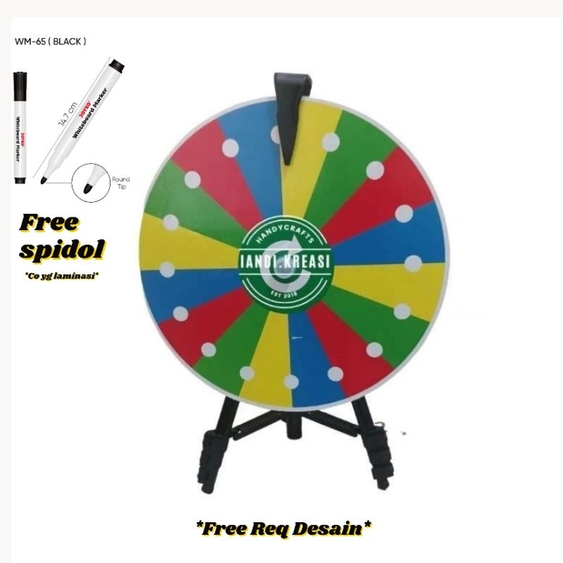Jual RODA UNDIAN / RODA PUTAR COSTUM/ wheel of fortune/lucky spin ...