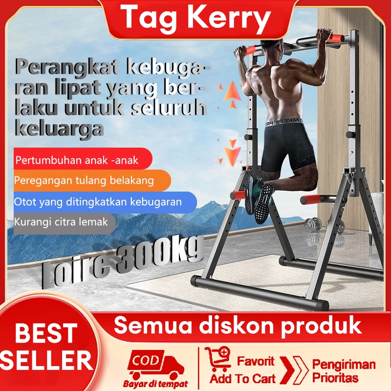Jual pull up bar/tali pull up/Adjustable Height Pull up Station/alat ...