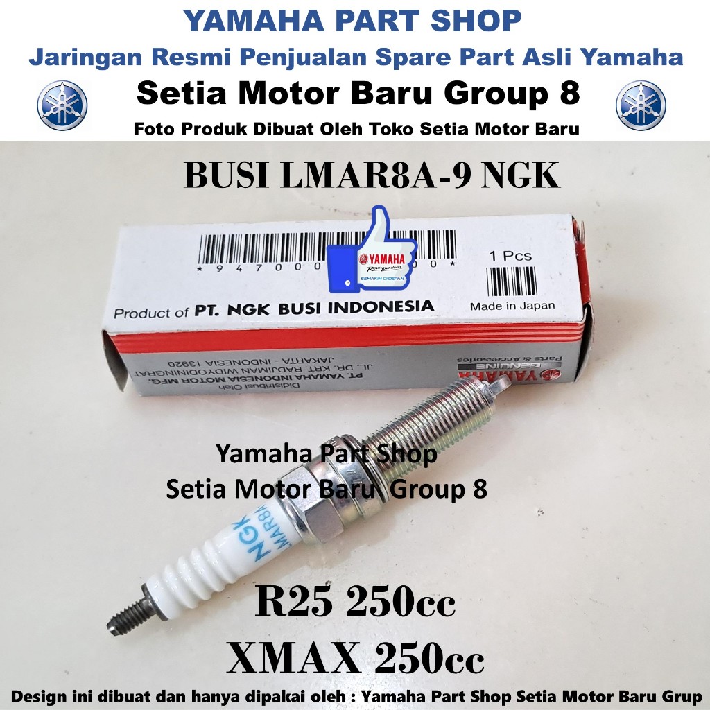 Jual Busi NGK LMAR8A-9 Spark Plug X Max XMax R25 R 25 Asli Yamaha | Shopee Indonesia