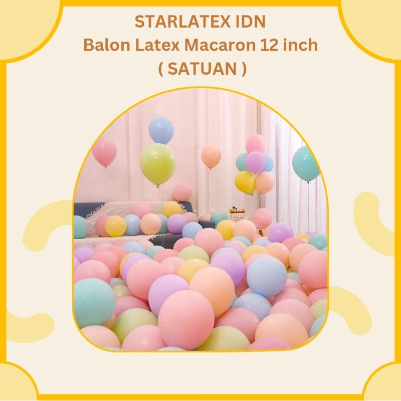 Jual STARLATEX - Balon Latex Macaron 12 inch ( SATUAN ) | Shopee Indonesia