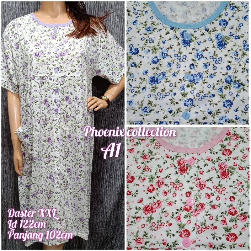 Jual DASTER KAOS LENGAN JUMBO XXL KANCING DEPAN ( BUNGA 05 ) | Shopee ...