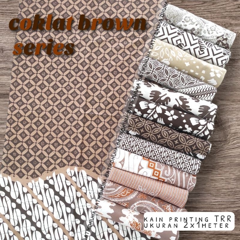 Jual KAIN BATIK SOFT HALUS WARNA CREAM MOCCA COKLAT TRR BATIK MURAH ...