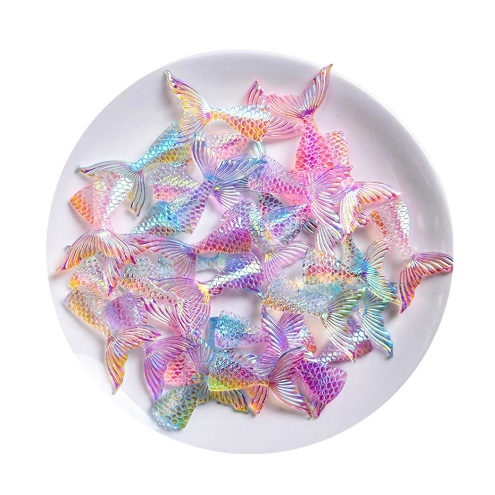 Jual { OMG } PAJANGAN KUE ULANG TAHUN EKOR MERMAID MINI KRISTAL WARNA ...