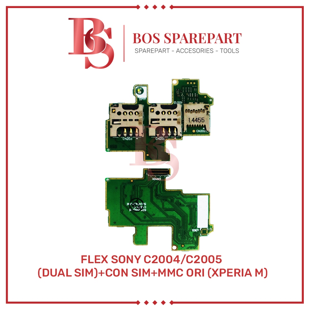 Jual FLEXIBEL SONY C2004 / C2005 (DUAL SIM) + CONNECTOR SIM + MMC ORI ...