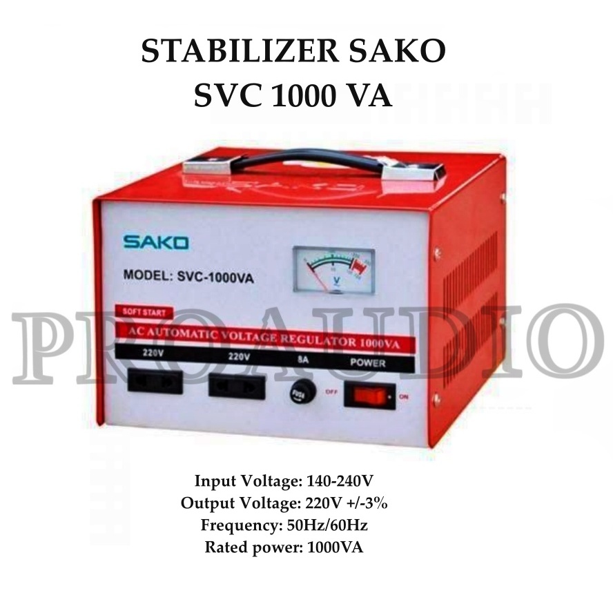 Jual Stabilizer Listrik SAKO SVC 1000 VA Original | Shopee Indonesia