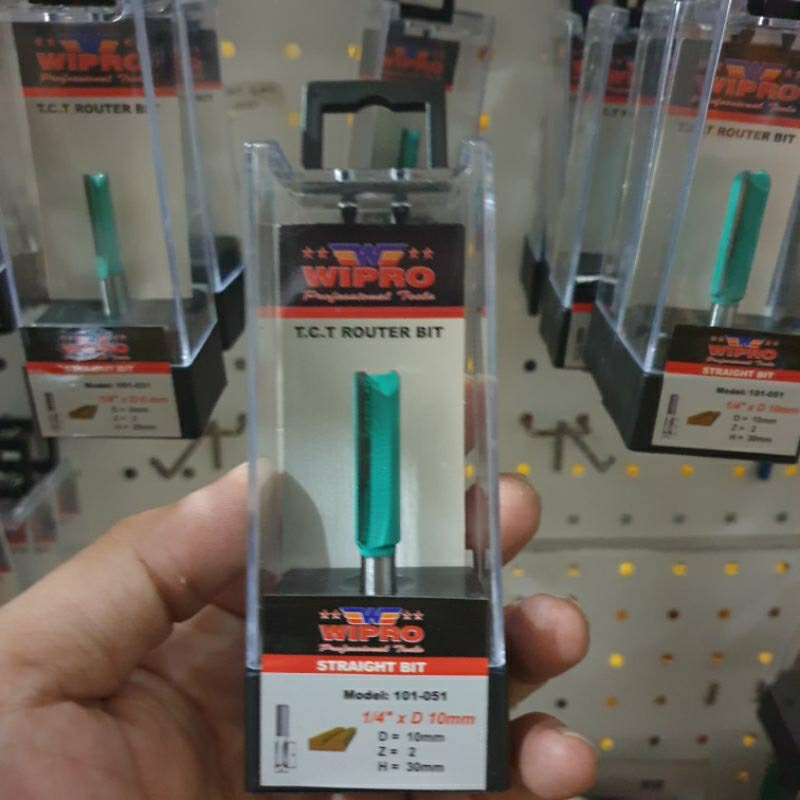 Jual Mata Router Straight Bit 1/4"x (4,5,6,8,10)mm WIPRO | Shopee Indonesia