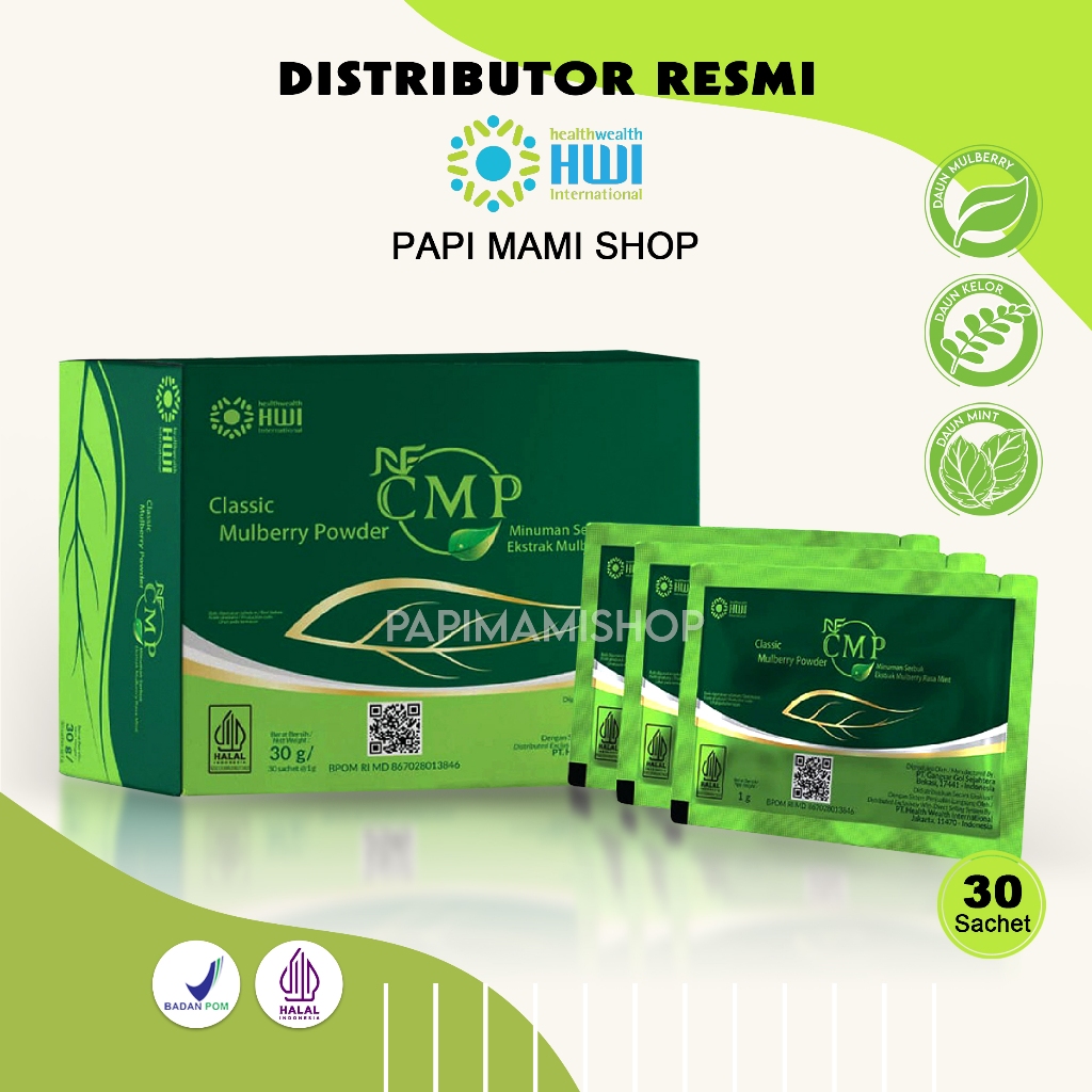 Jual CMP HWI Original Klorofil minuman serbuk ekstrak mulberry dan ...