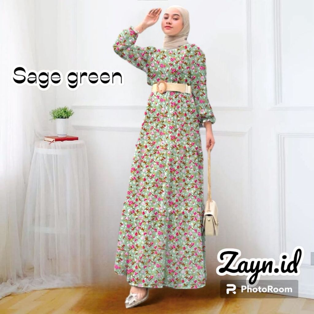 Jual gamis lebaran 2024 model gamis terbaru Rabela Maxi GAMIS BUNGA ...