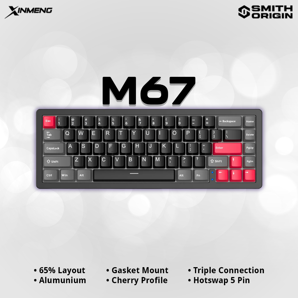 Jual Xinmeng M67 65% Gasket Aluminum Wireless Mechanical Keyboard ...