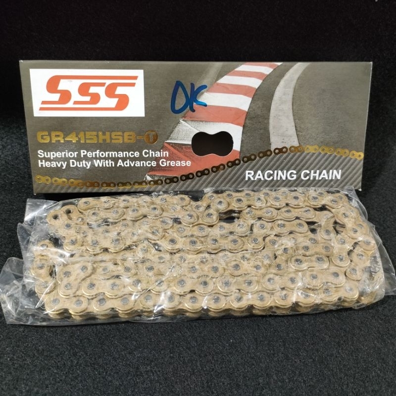 Jual RANTAI SSS TYPE HSB-T WARNA GOLD BUAT GEAR TIPIS 415 UKURAN RANTAI ...