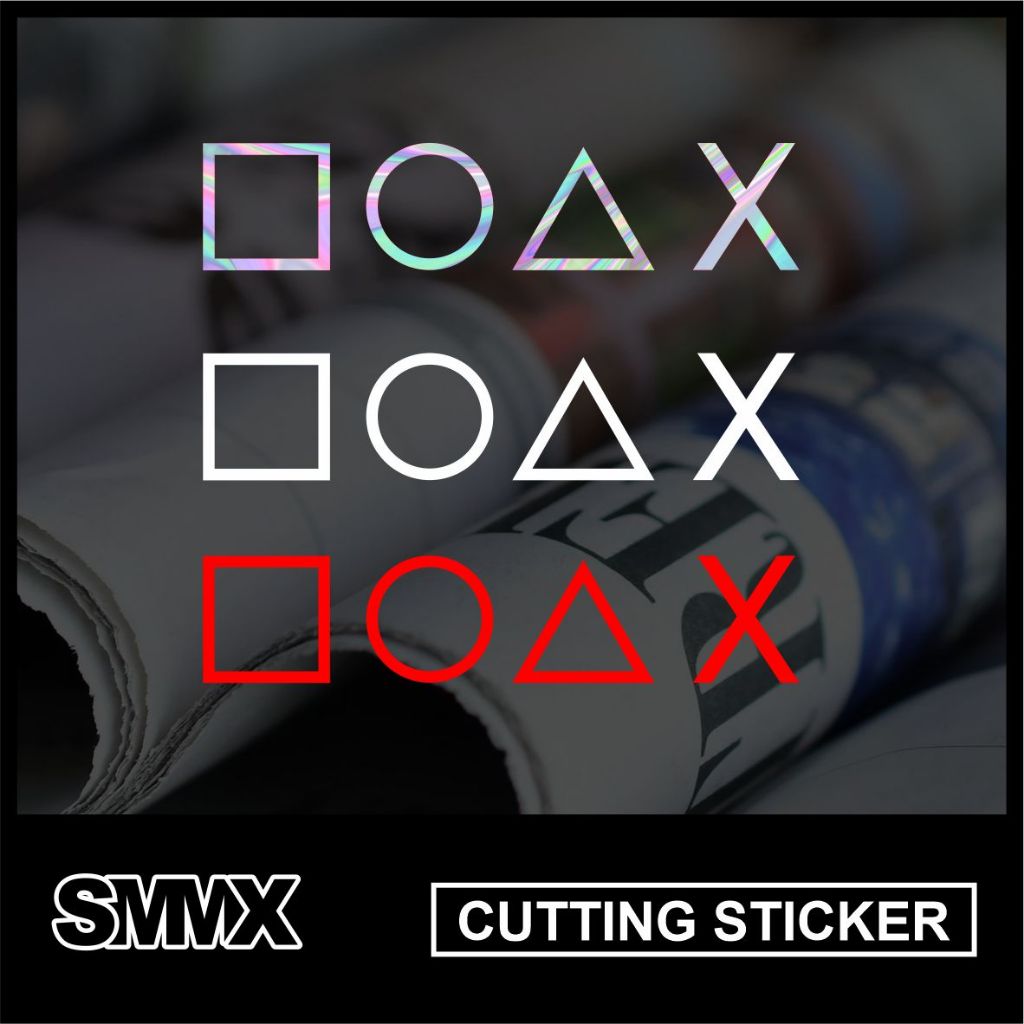 Jual Cutting Sticker model tombol PS HOAX Play Station | Shopee Indonesia