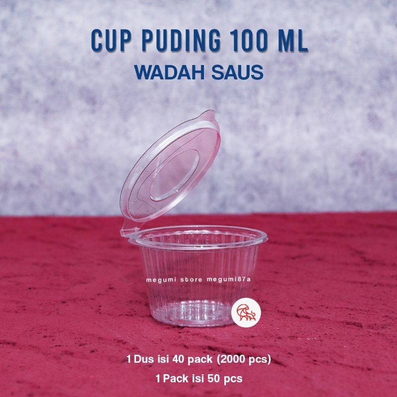 Jual Cup Mika Plastik 100ml Cup Saos Cup Puding 1 Pack isi 50 Pcs 100 ...